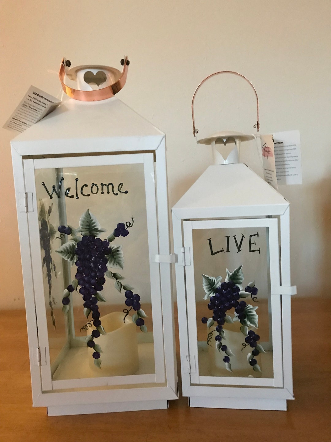 Grape Candle Lantern. Grape Night Light. - Etsy