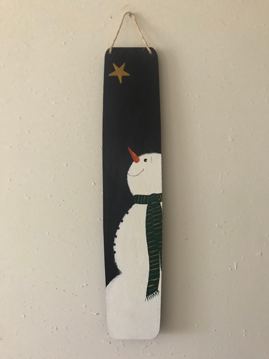 Snowman Barrel Stave. Snowman Wall Hanging - Etsy