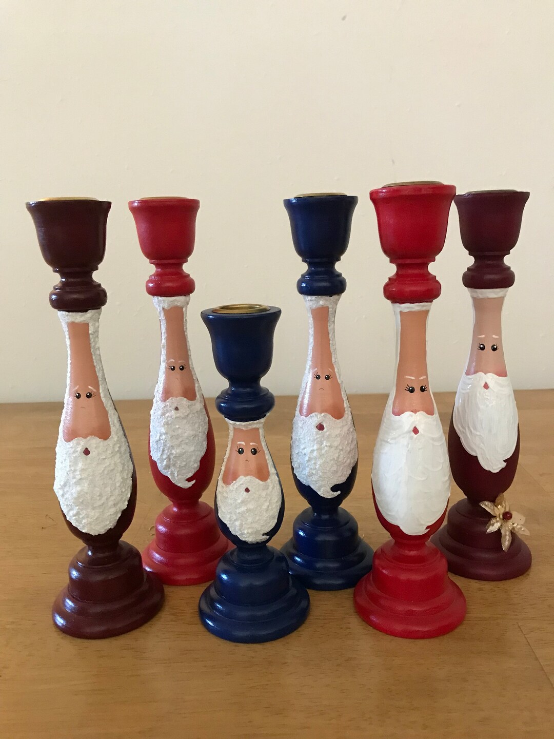 Santa Candle Holder - Etsy