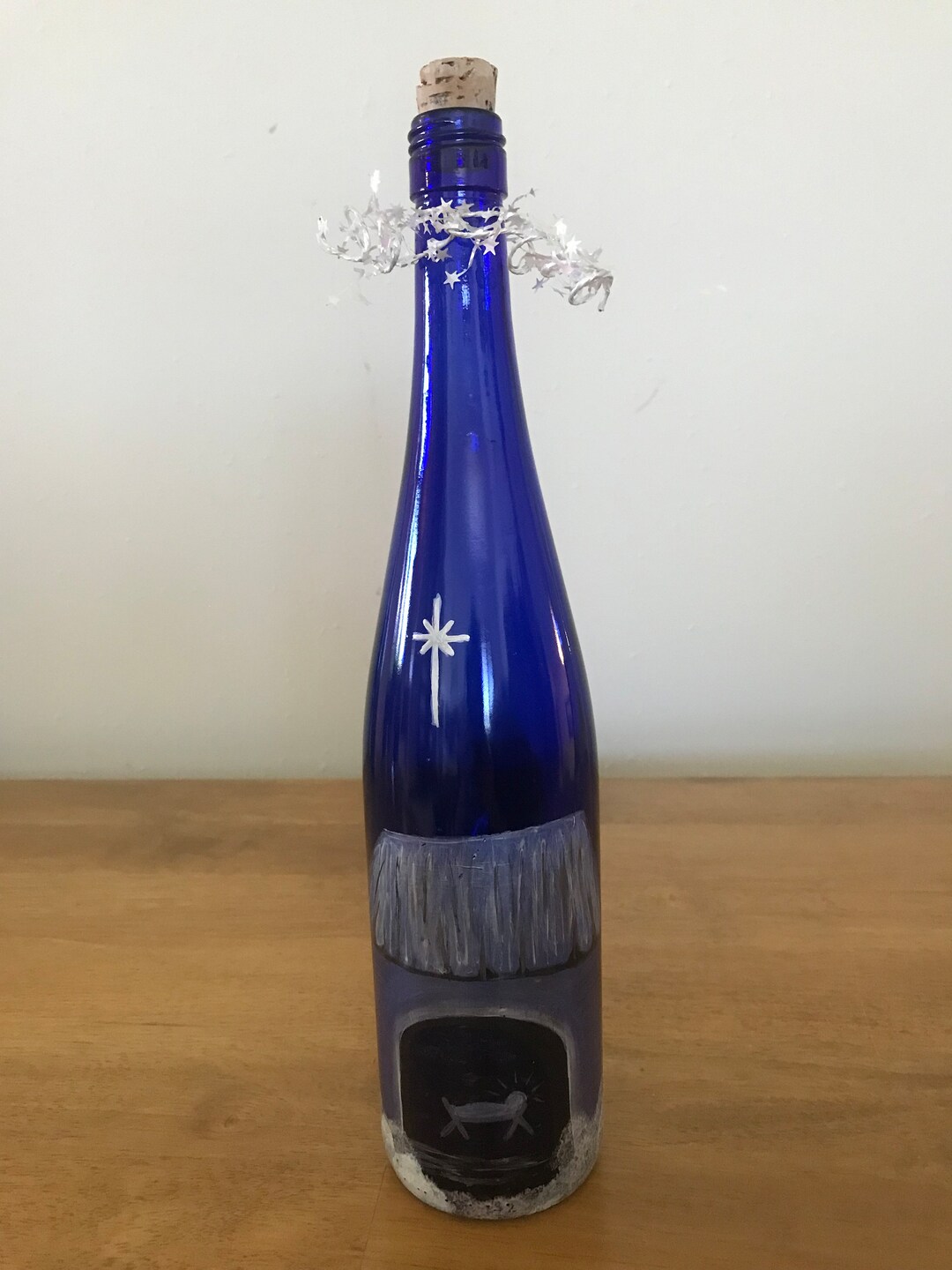 Nativity Wine Bottle. Religious Night Light - Etsy