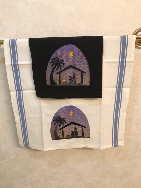 Nativity Tea Towel - Etsy