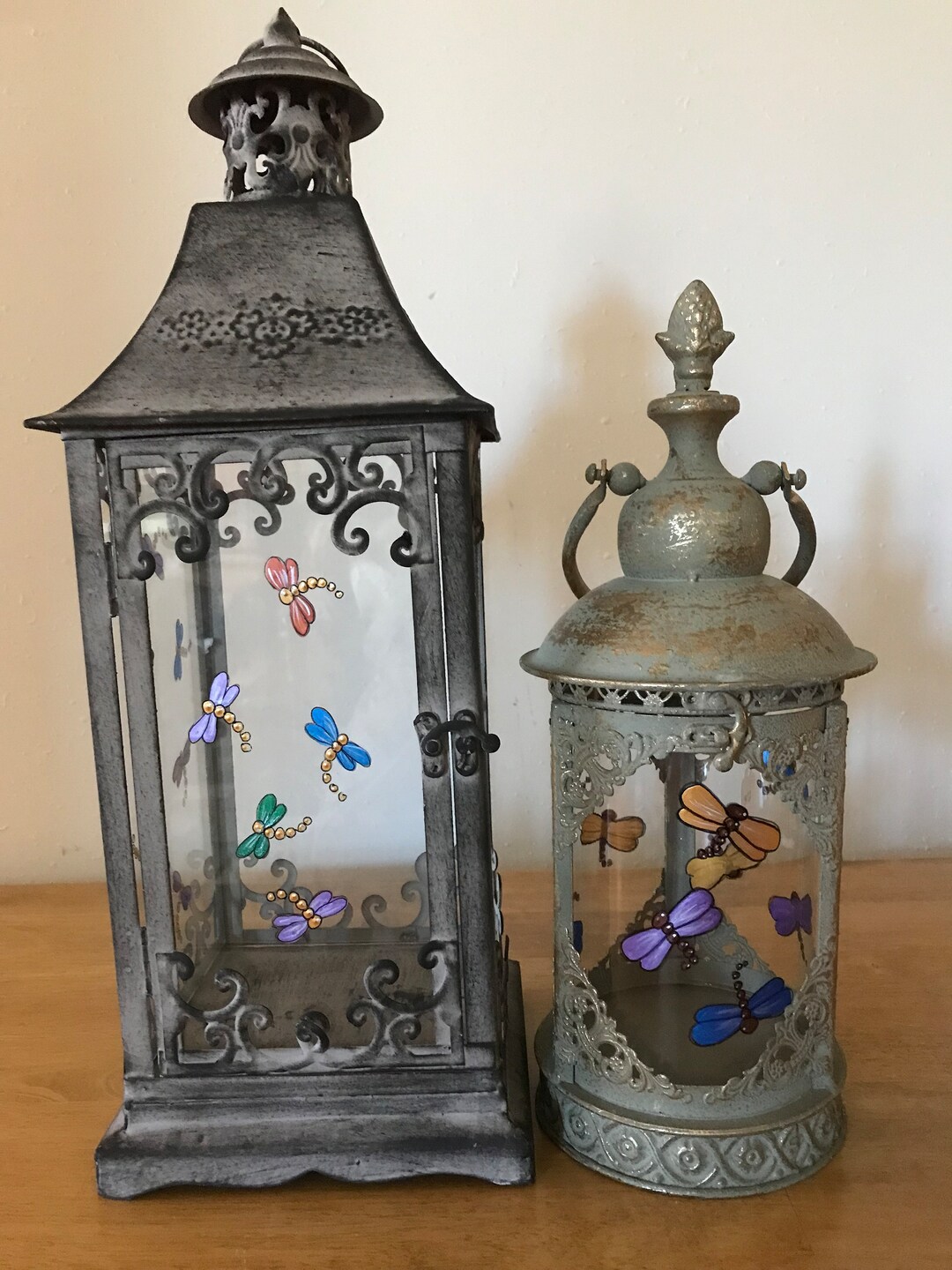 Dragonfly Candle Lantern. Dragonfly Night Light. - Etsy