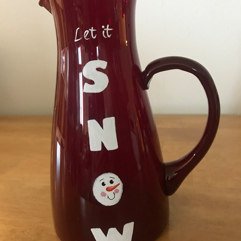 Snowman Pitcher - Etsy