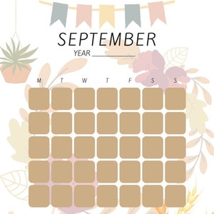12-month Digital Customizable Calendar - Etsy