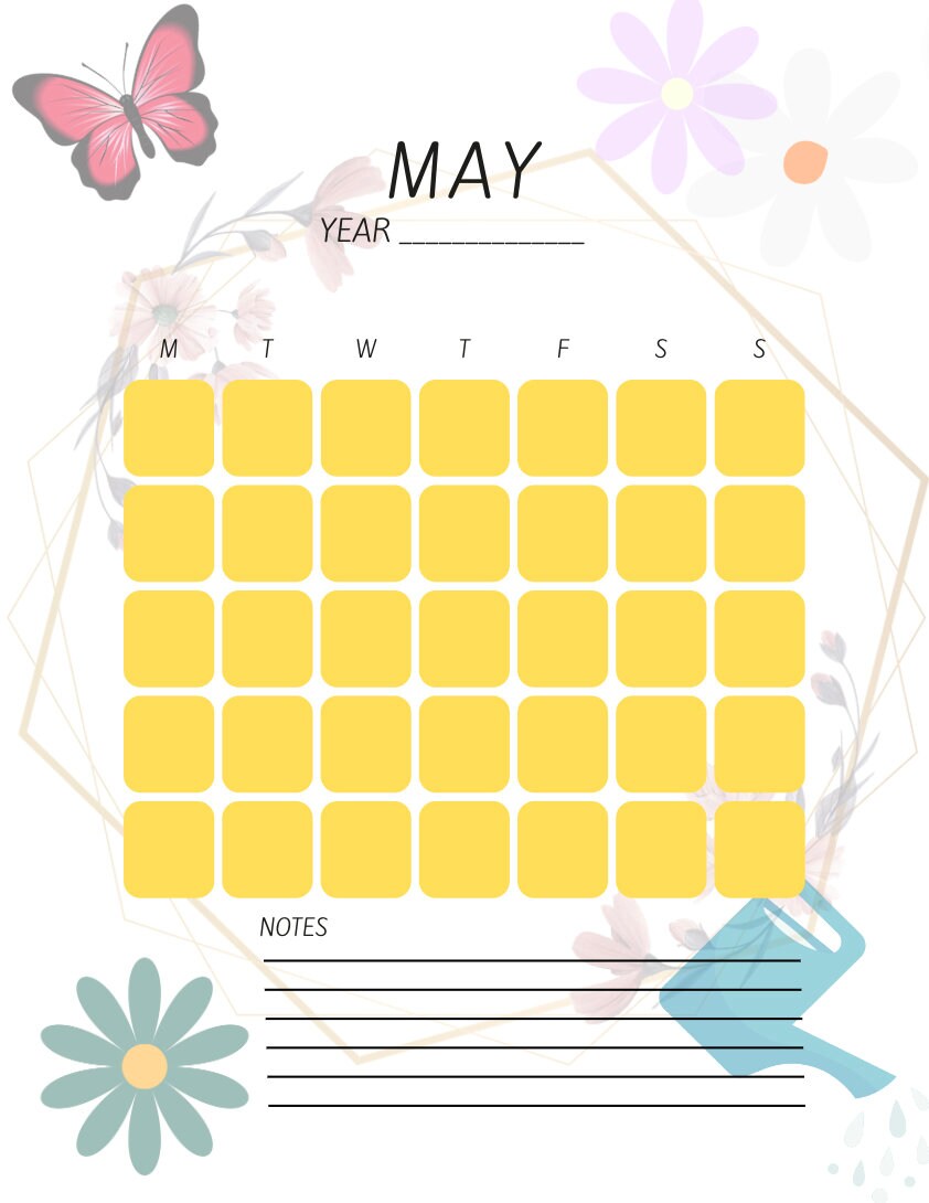 12-month Digital Customizable Calendar - Etsy