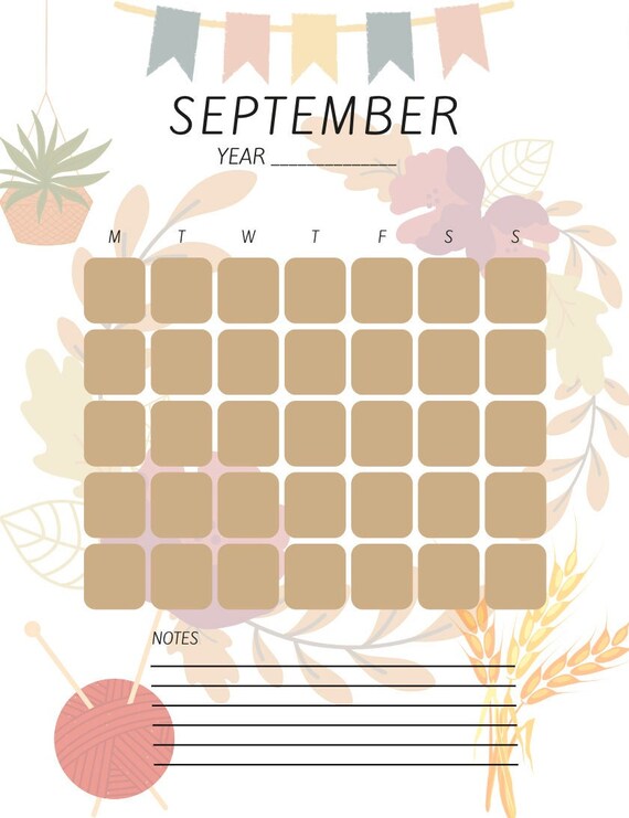 12-month Digital Customizable Calendar - Etsy