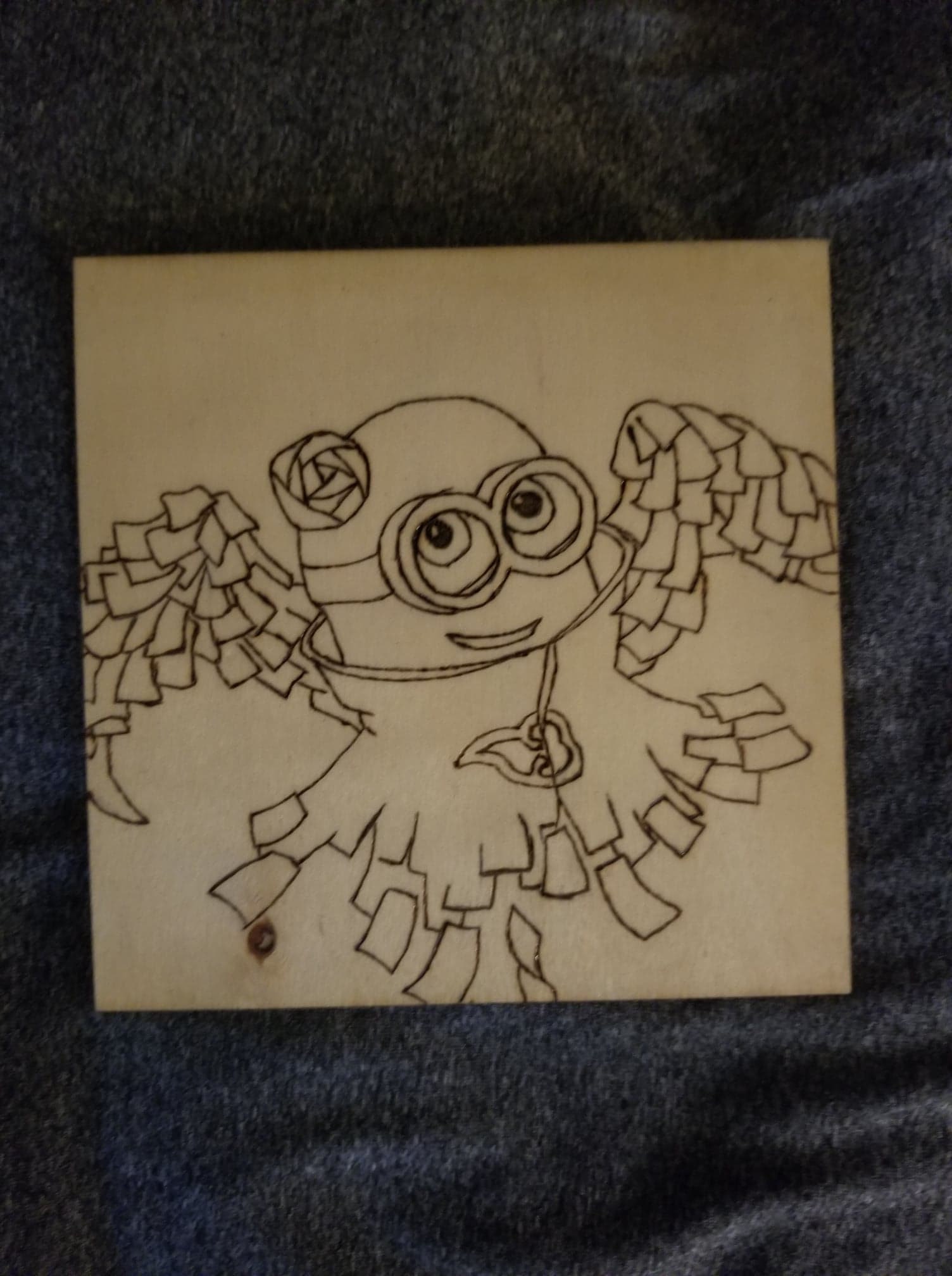 Naruto Konan / Crossed With Minion Cartoon. Woodburning Art - Etsy