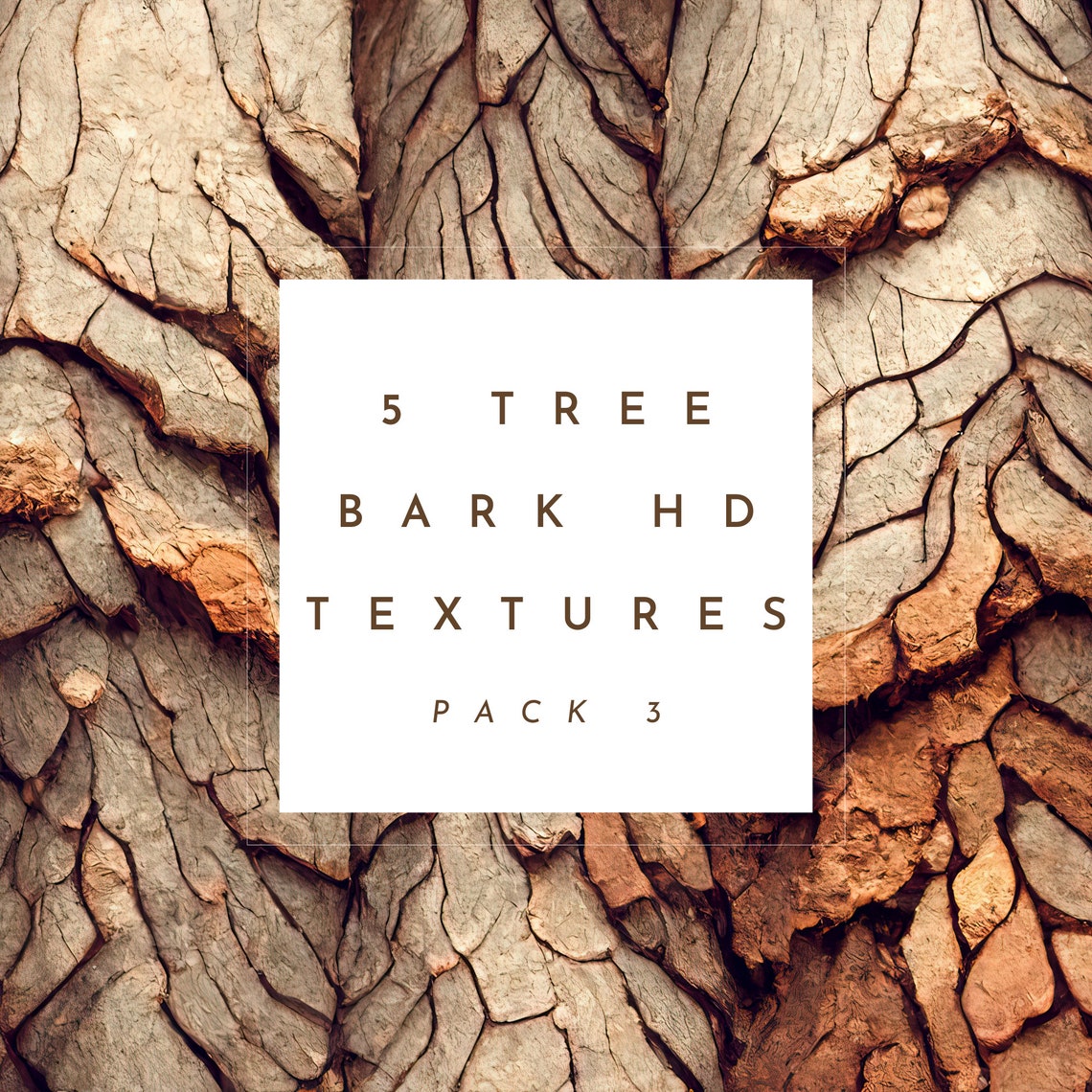 Tree Bark Digital Paper (pack 3), Wood Texture Paper, Wooden Paper ...