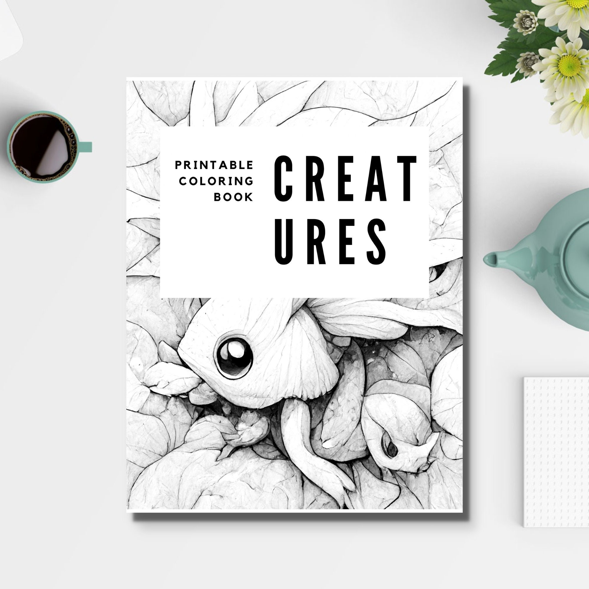 Coloring Book - Creatures, Pokemon Style Characters - Etsy