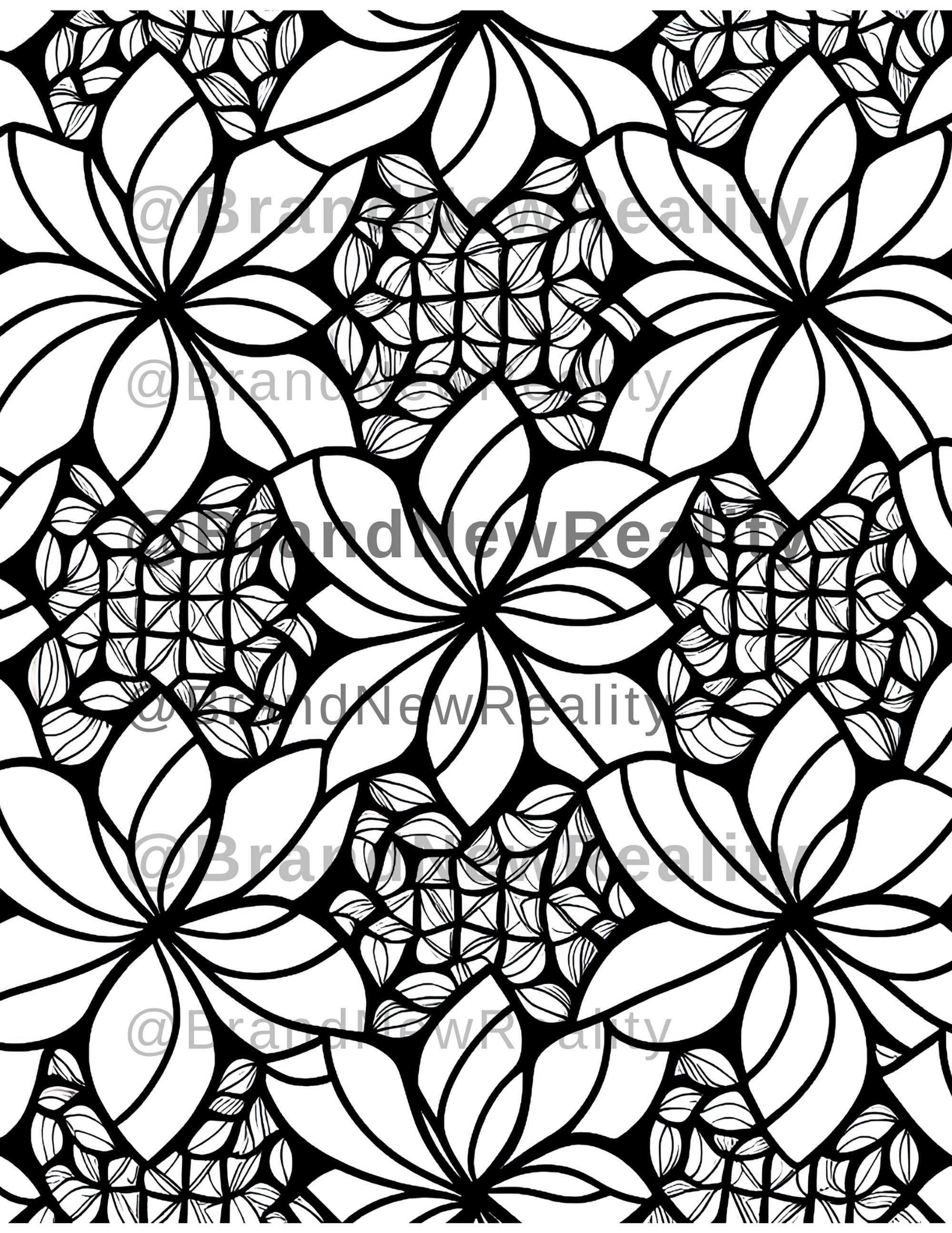 Coloring Pages - Tessellations (40 Pages) | for Kids and Adults - Etsy