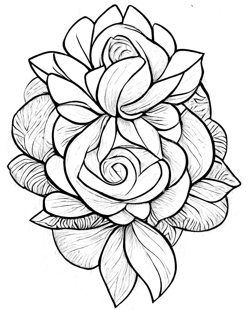 Coloring Book - 100 Flowers (100 Printable Pages) for Adults & Children ...