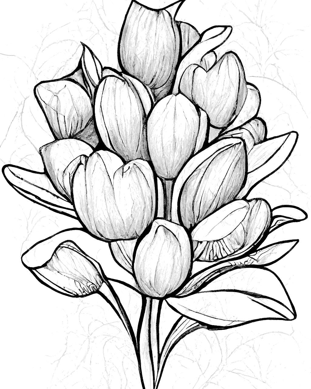 Coloring Book - 100 Flowers (100 Printable Pages) for Adults & Children ...