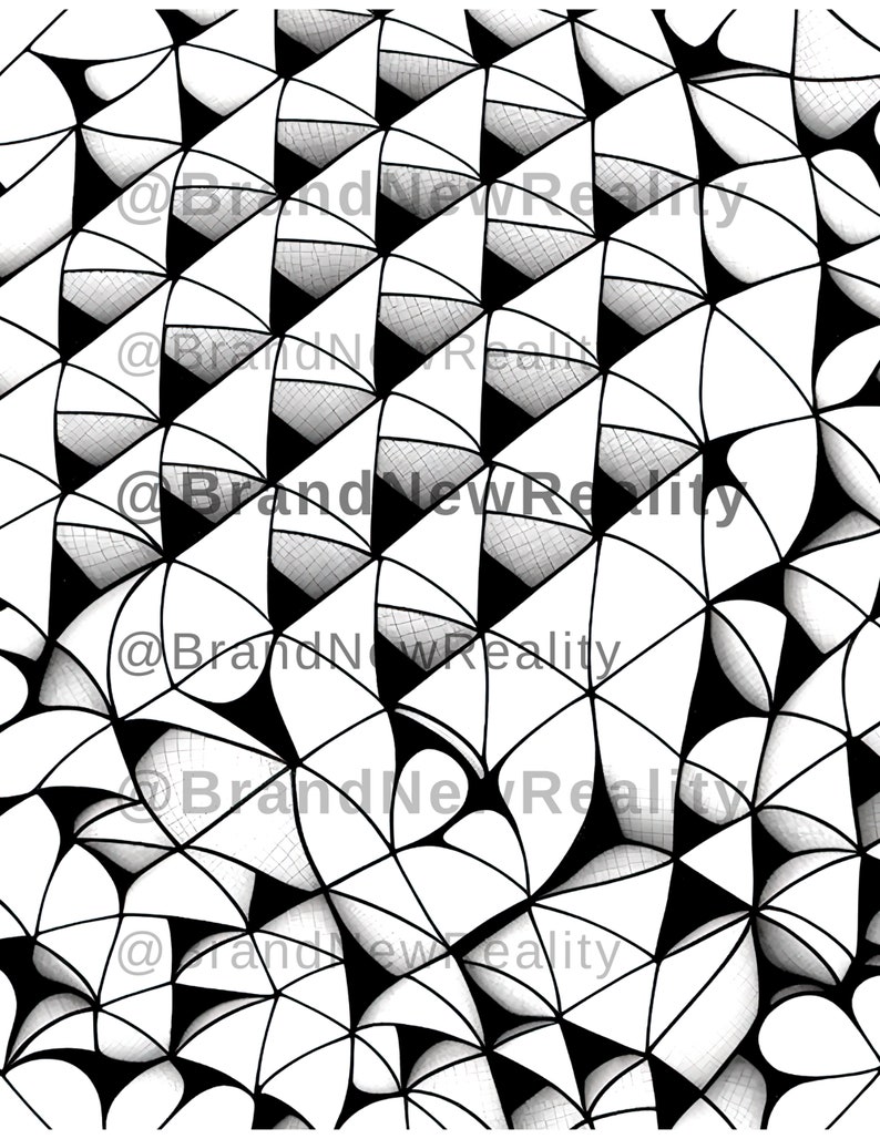 Coloring Pages - Tessellations (40 Pages) | for Kids and Adults - Etsy
