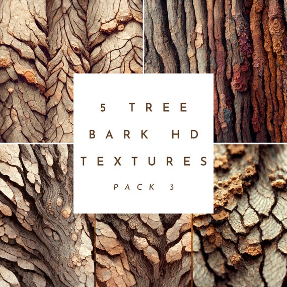 Tree Bark Digital Paper pack 3 Wood Texture Paper Wooden - Etsy