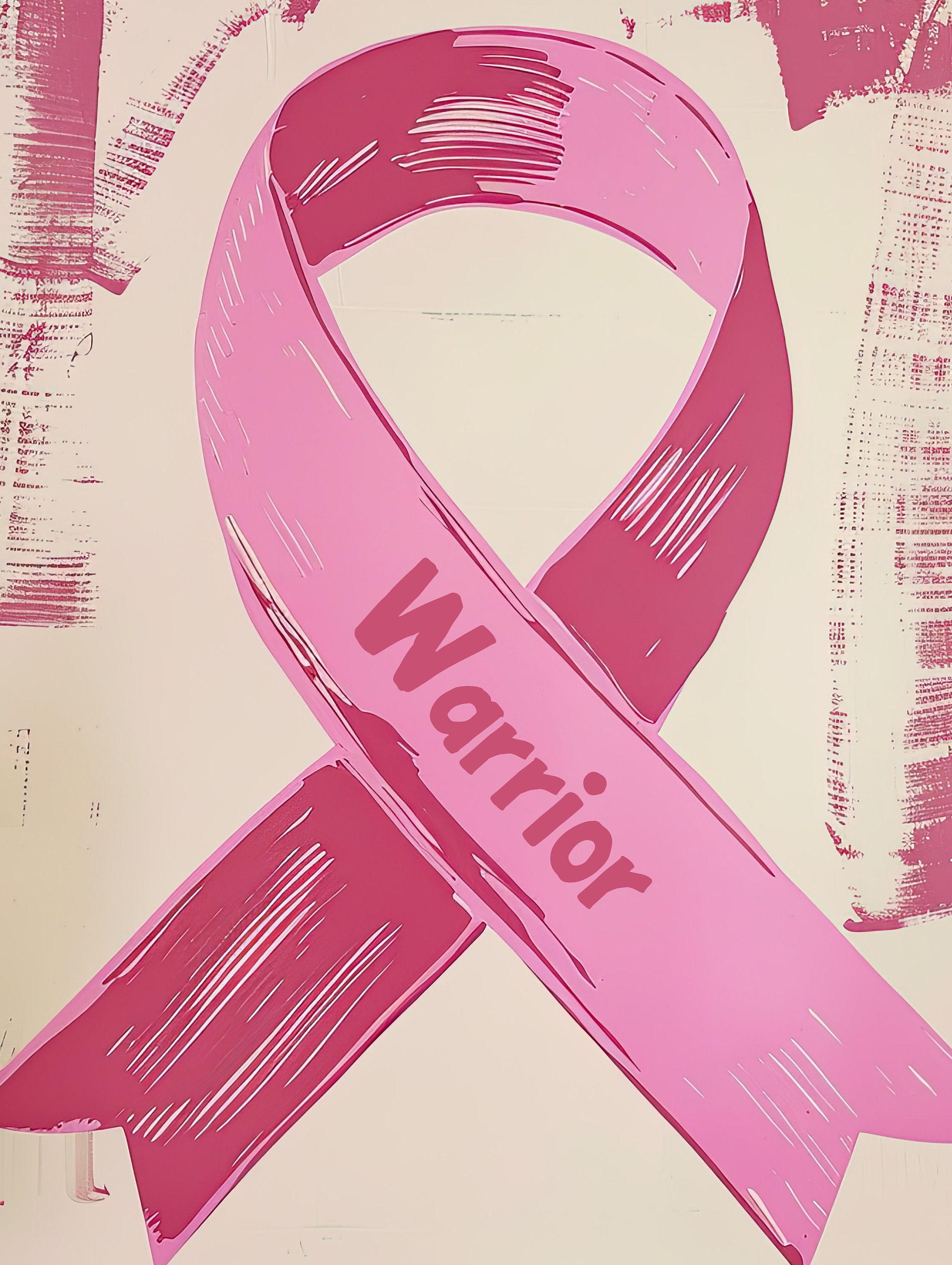 Breast Cancer Survivor + Warrior Pink Ribbon Design | 8.5x11 Printable ...
