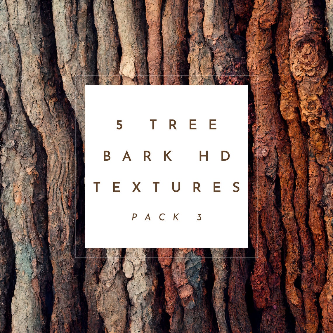 Tree Bark Digital Paper (pack 3), Wood Texture Paper, Wooden Paper ...