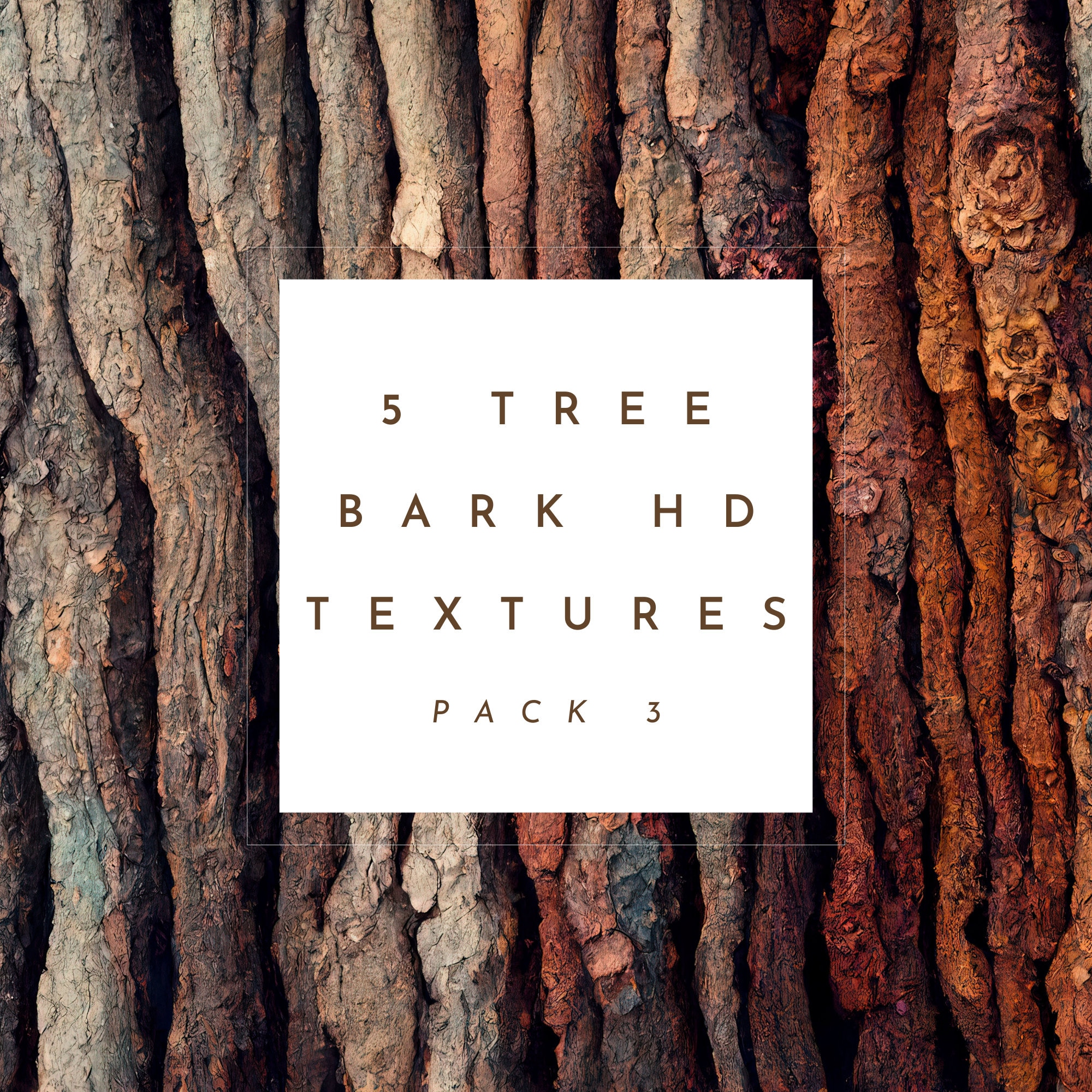 Tree Bark Digital Paper (pack 3), Wood Texture Paper, Wooden Paper ...