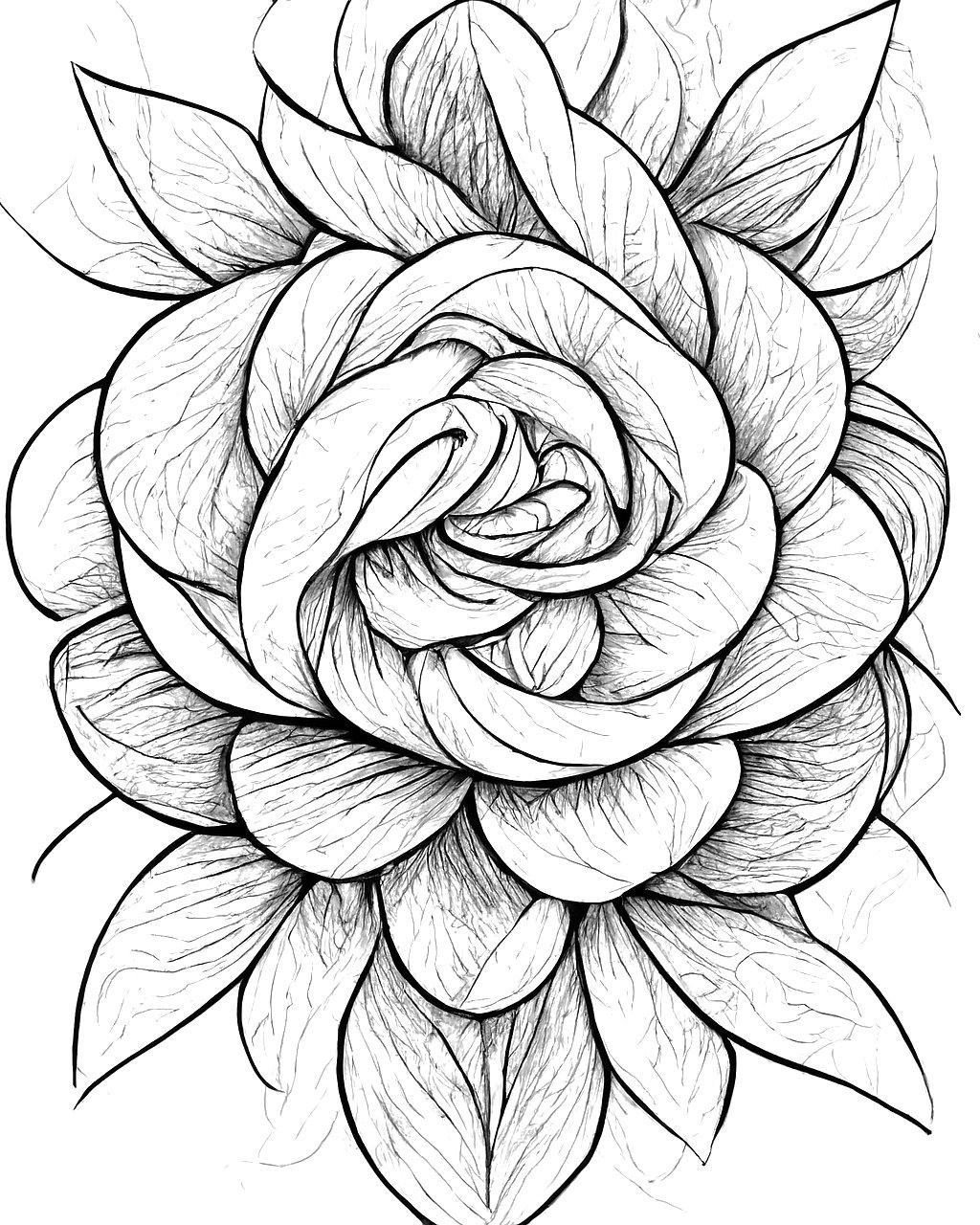Coloring Book - 100 Flowers (100 Printable Pages) for Adults & Children ...