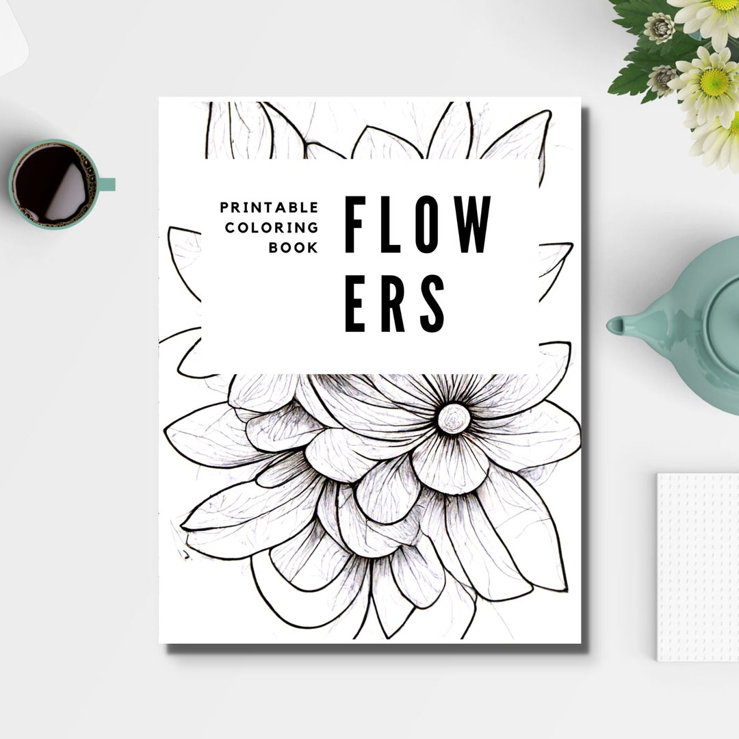 Coloring Book - Flowers (30 Pages) | for Kids and Adults - Etsy
