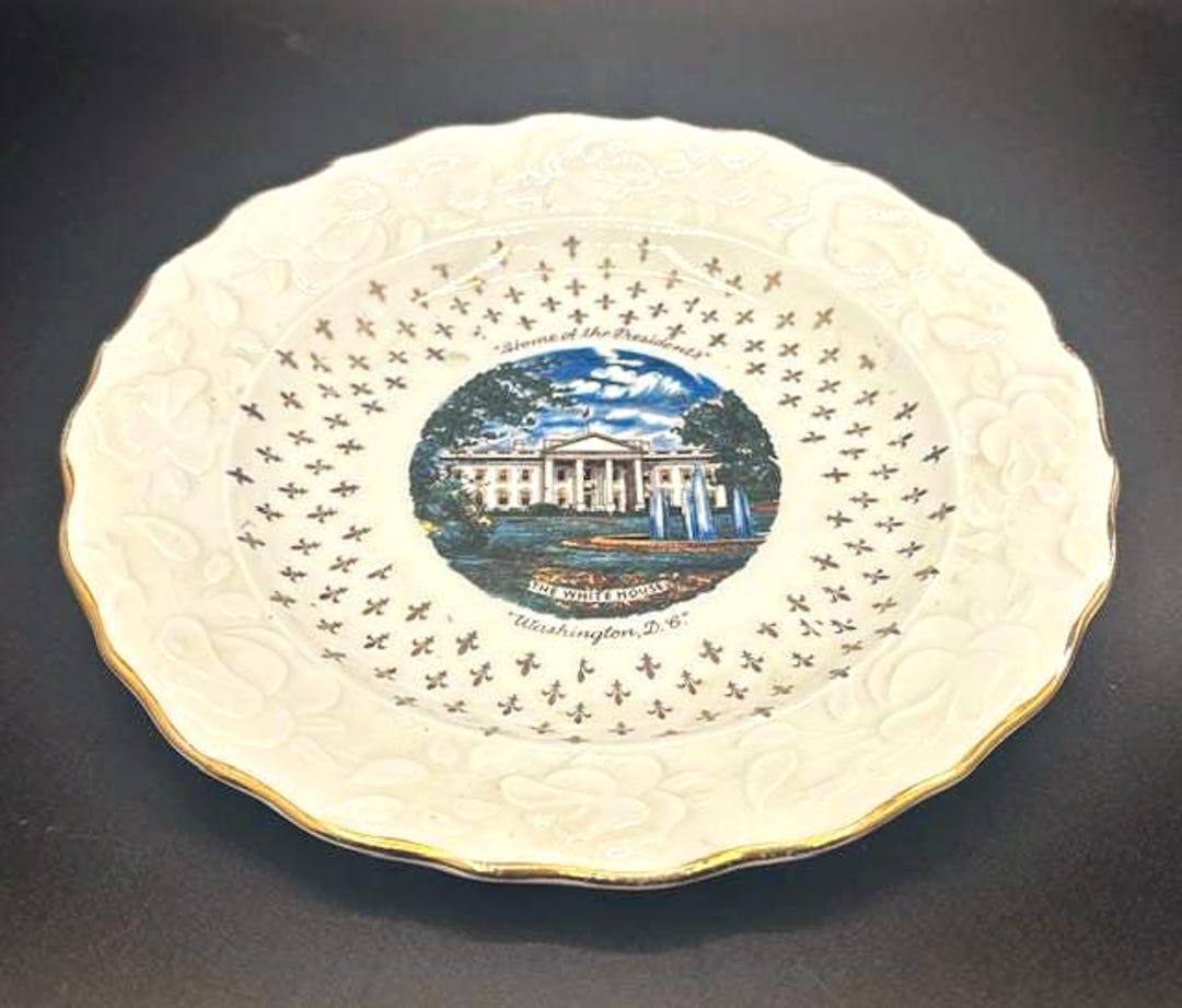 Vintage "home of the Presidents,the White House" Collector Plate - Etsy