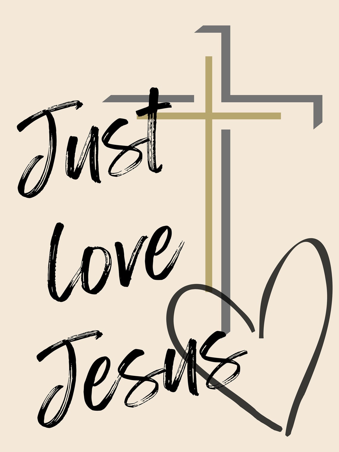 Just Love Jesus Printable Poster Instant Download Digital Print Wall ...