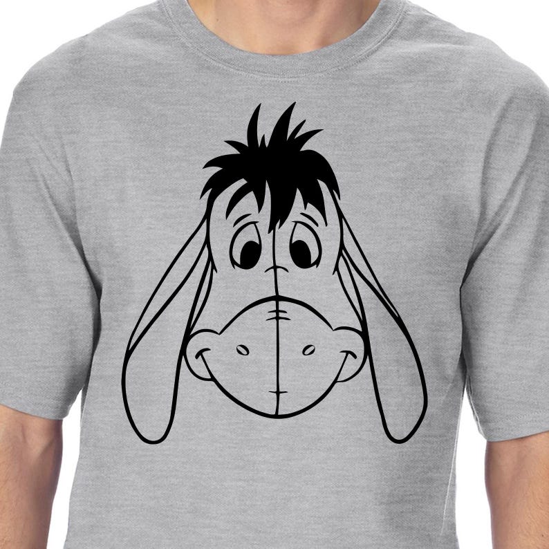 Eyore Face Digital Cut Files - Design Files - Cricut - SVG - Silhouette ...