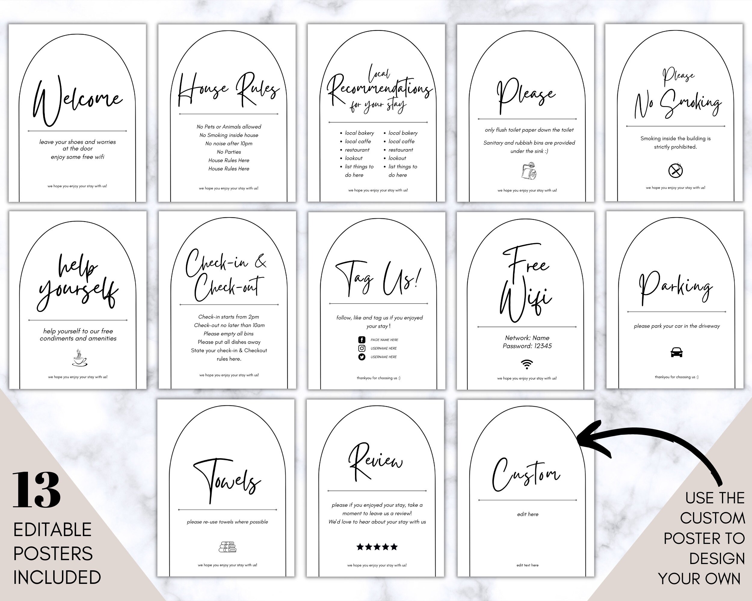 Airbnb Templates Bundle Editable Airbnb Welcome Book - Etsy