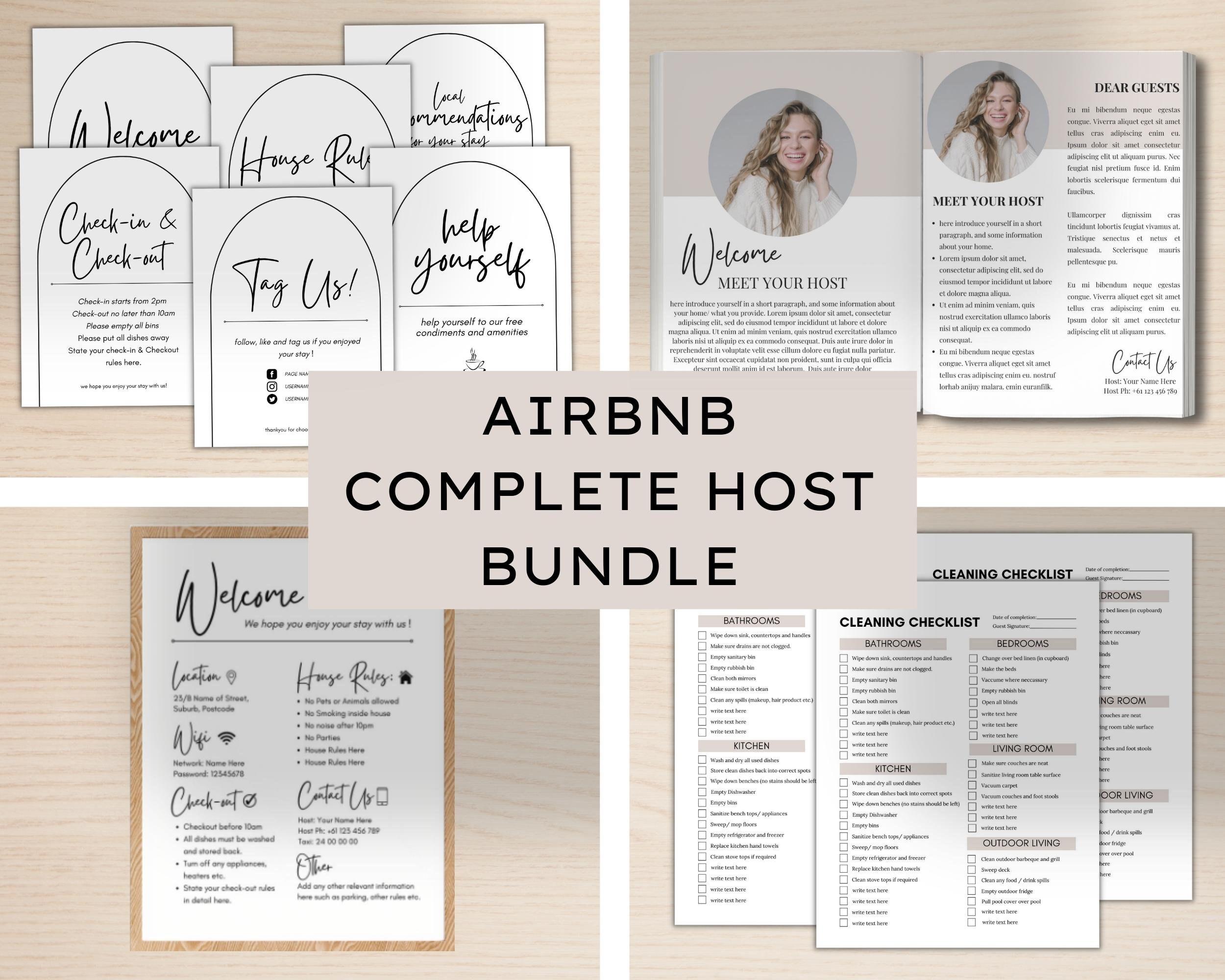 Airbnb Templates Bundle Editable Airbnb Welcome Book - Etsy