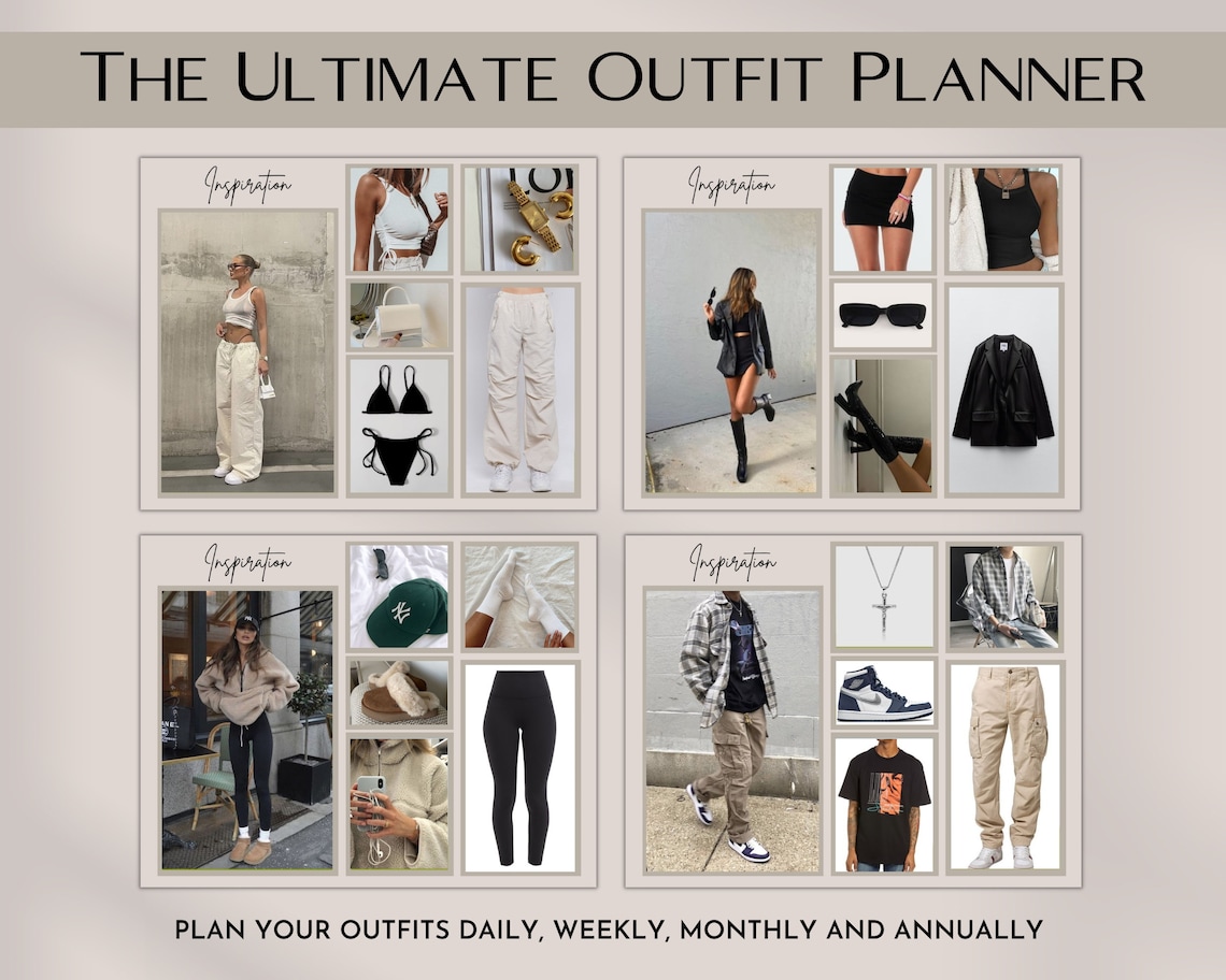 Digital Outfit Planner, Weekly Clothes Planner, Outfit for Women Ideas ...
