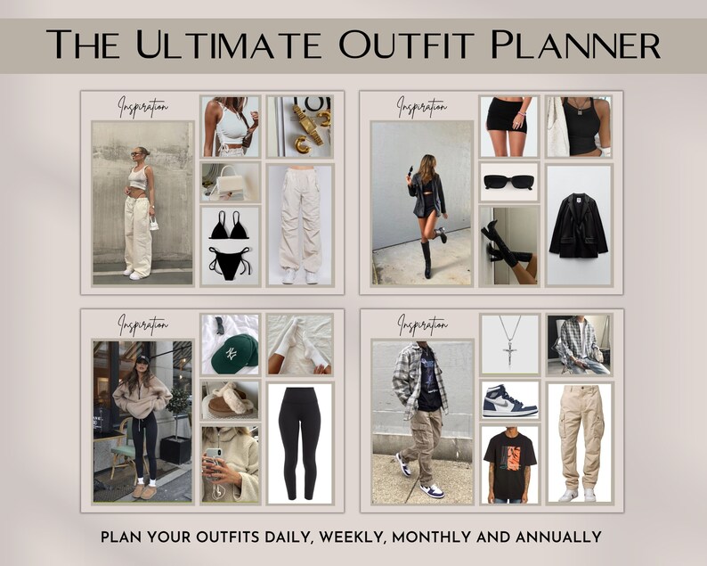 Digital Outfit Planner, Weekly Clothes Planner, Outfit for Women Ideas ...