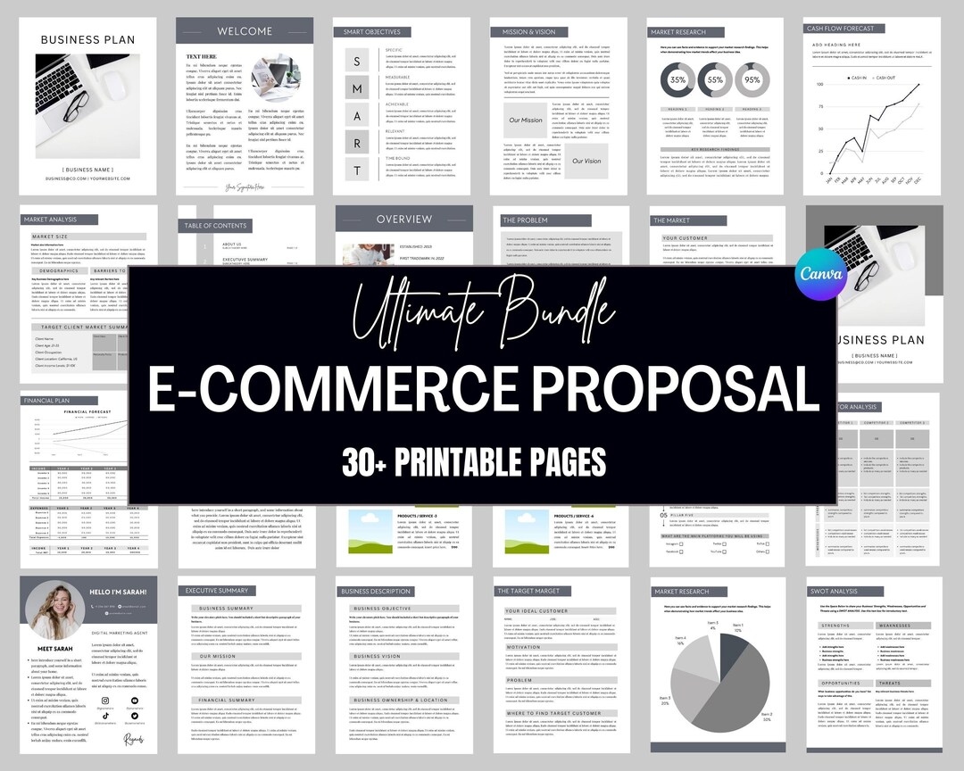E-commerce Business Plan, E-commerce Proposal Plan, Online Business Plan Proposal, Small ...