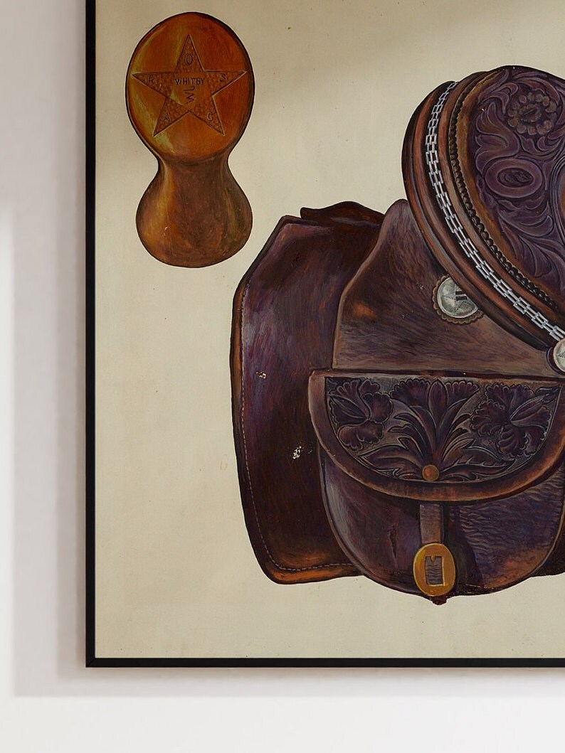 Vintage Leather Saddle Artwork Printable - Etsy