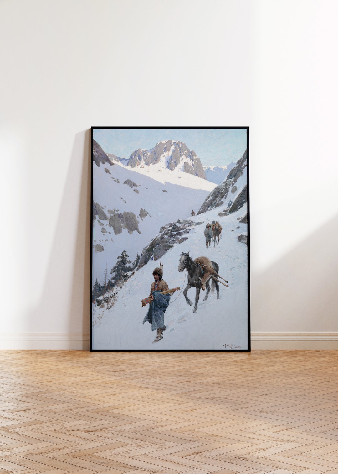 Winter Native American Vintage Artwork Printable - Etsy