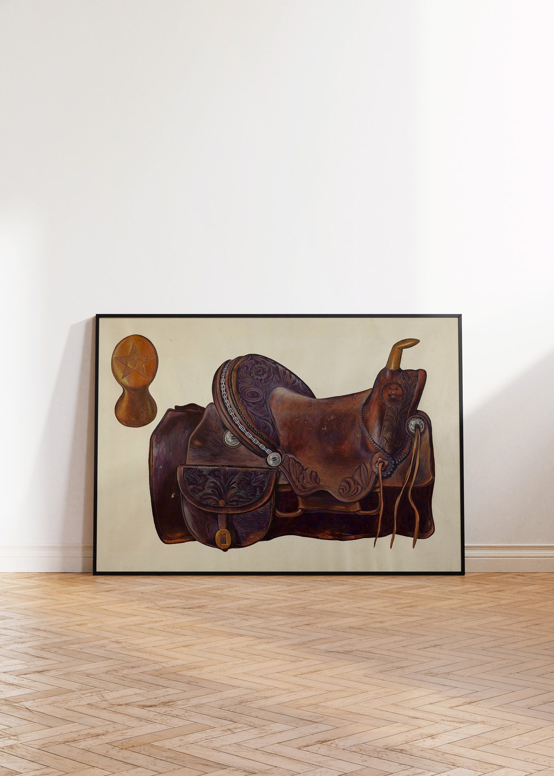 Vintage Leather Saddle Artwork Printable - Etsy