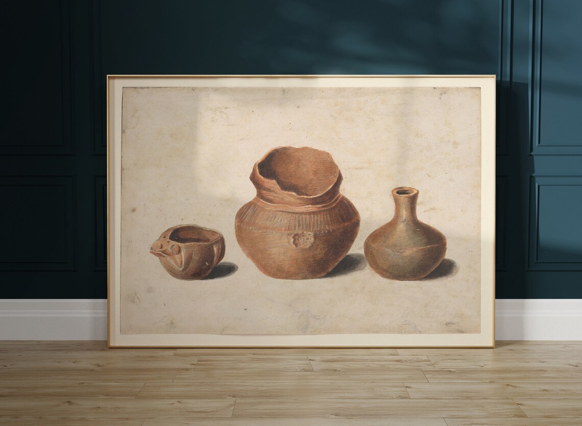 Vintage Indian Pottery Print | Artwork Printable - Etsy
