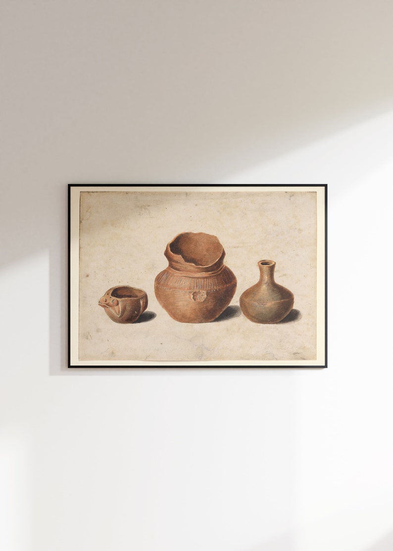 Vintage Indian Pottery Print Artwork Printable - Etsy