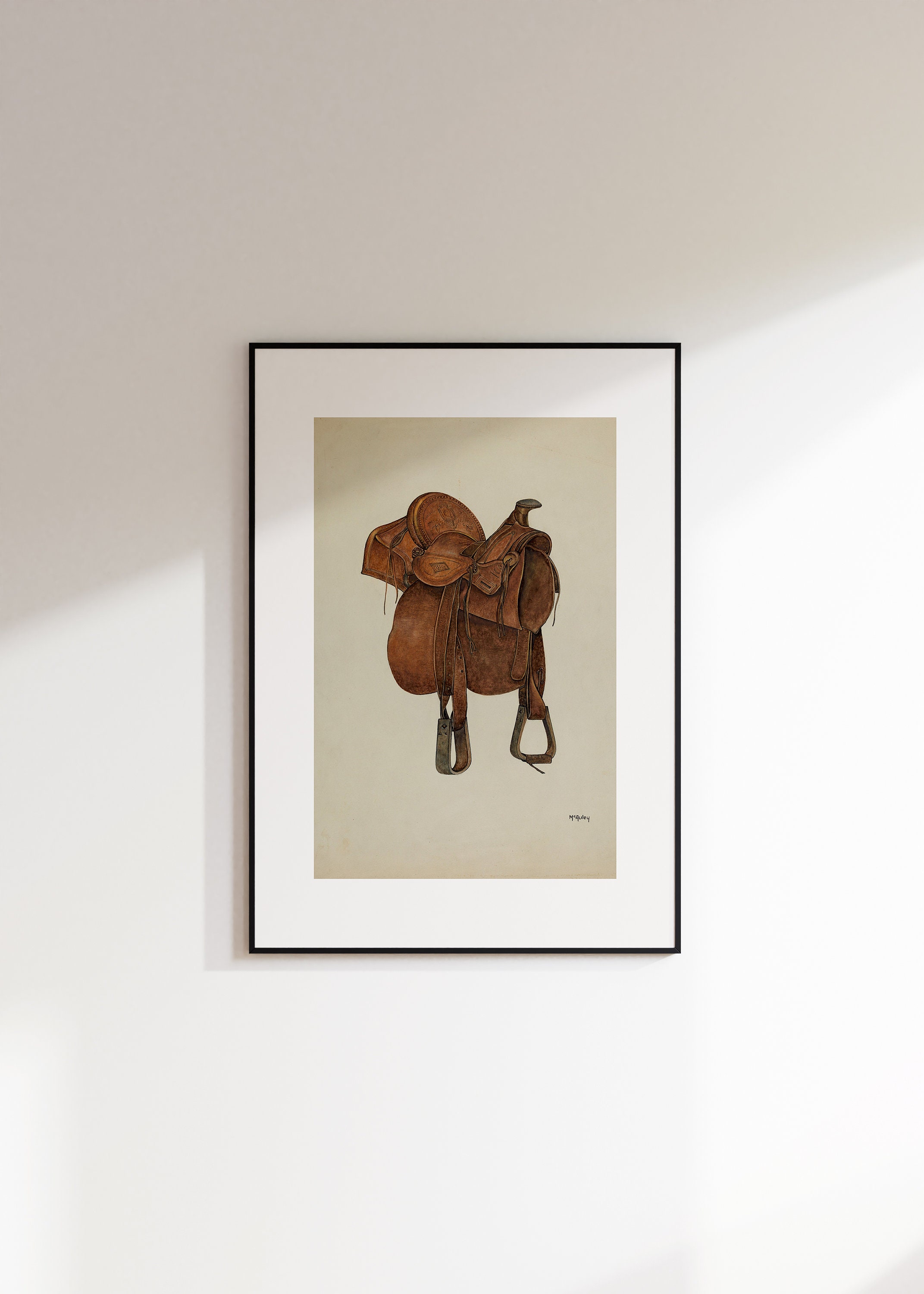 Vintage Saddle Artwork Printable - Etsy