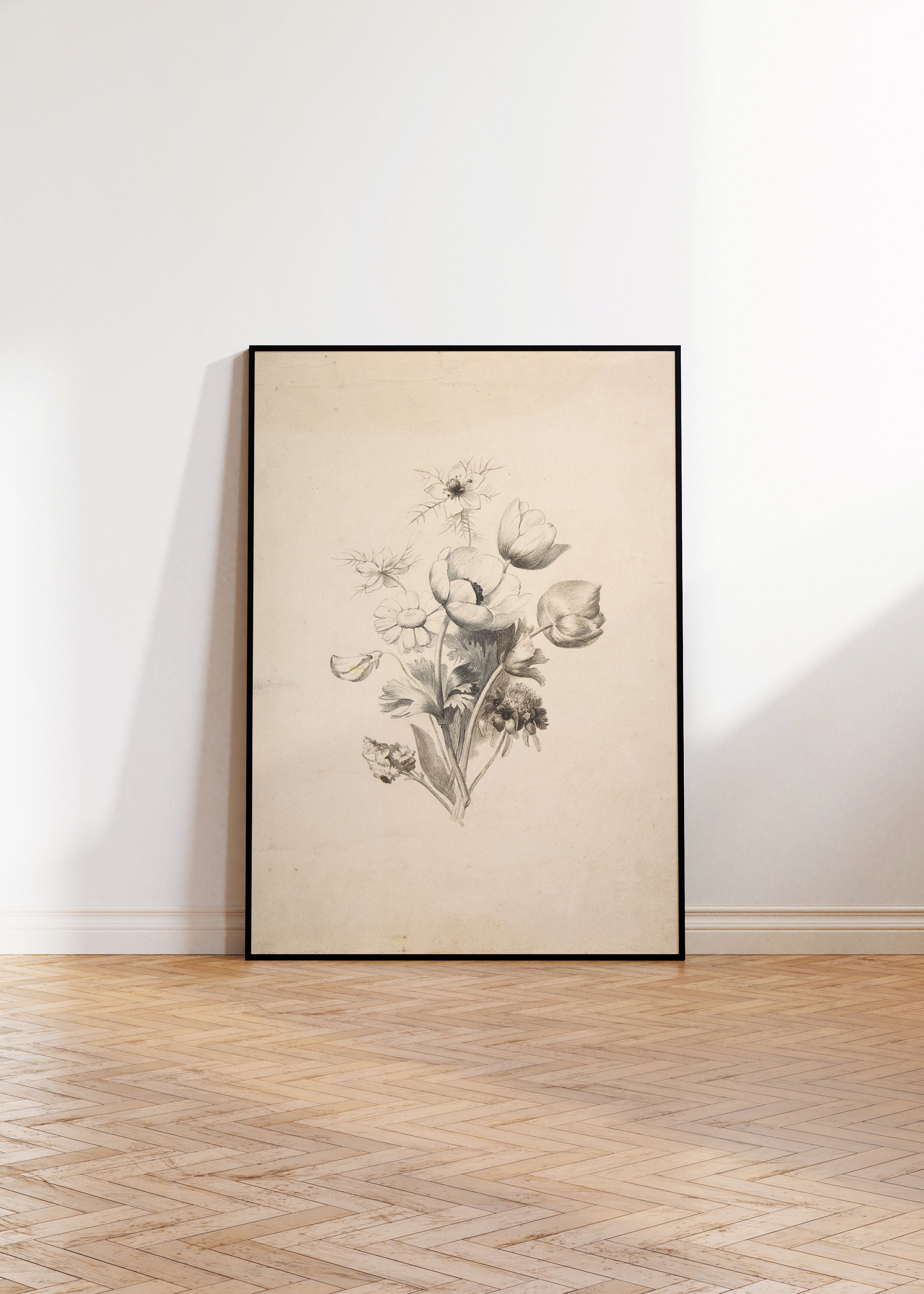 Vintage Floral Design | Artwork Printable - Etsy