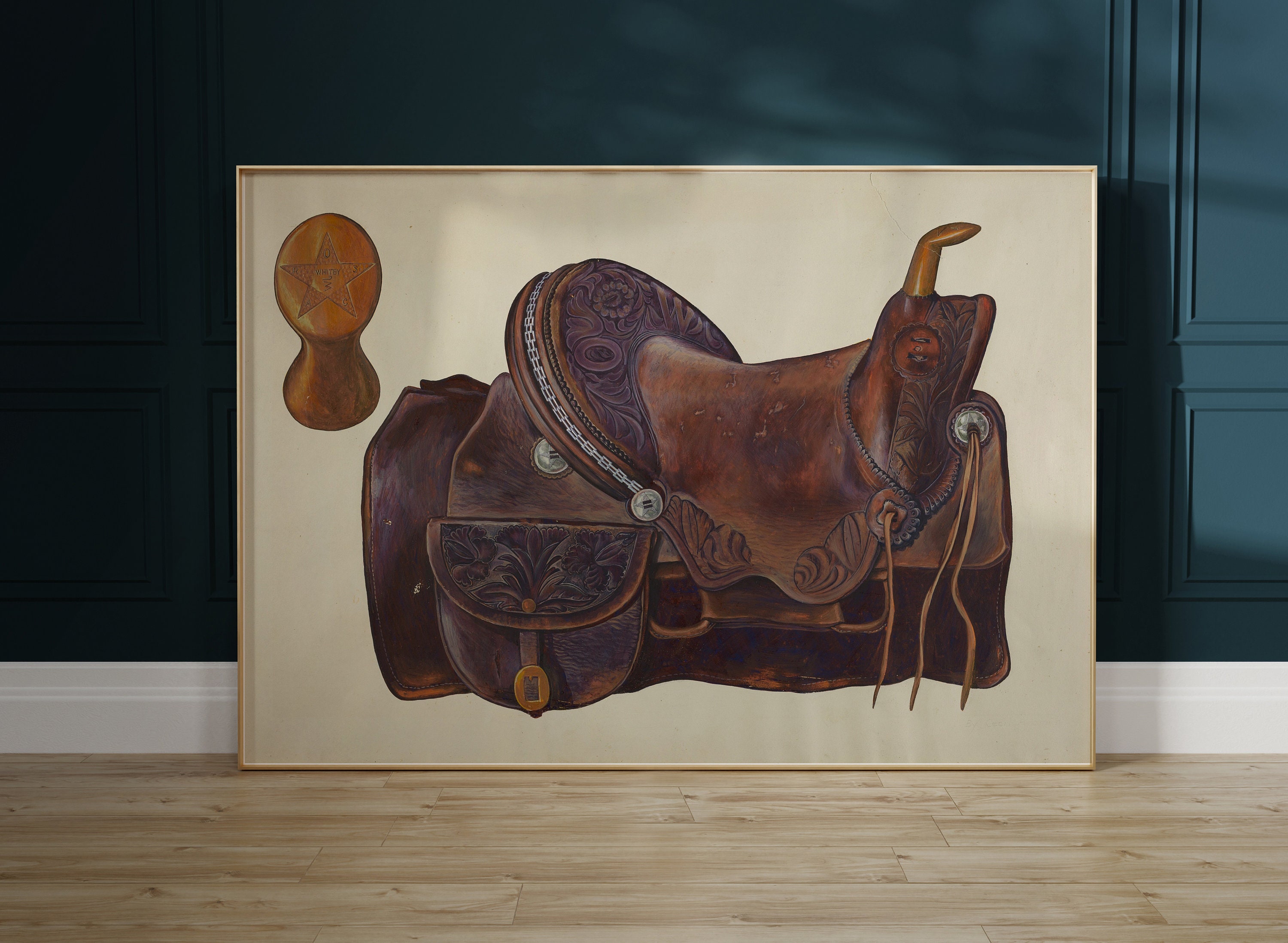 Vintage Leather Saddle Artwork Printable - Etsy