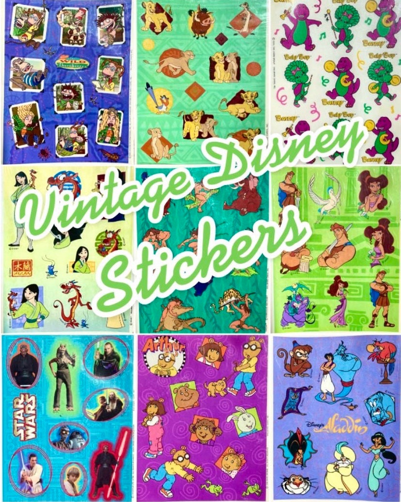 Vintage Disney Sticker Sheets - Etsy