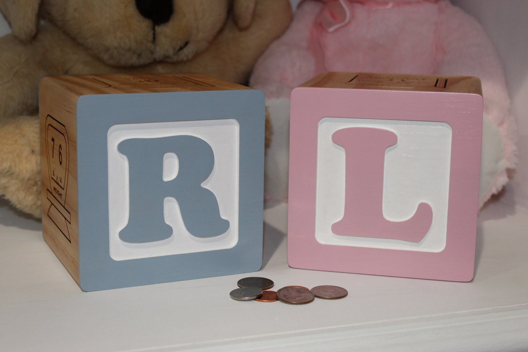 Memory Bank | Baby Block | Wooden Baby Bank | Personalized Baby Gift ...