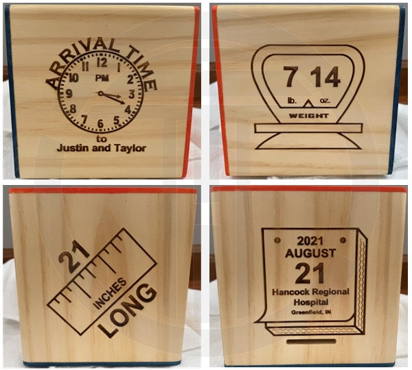 Memory Bank | Baby Block | Wooden Baby Bank | Personalized Baby Gift ...