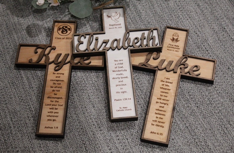 Personalized Wooden Crosses - Etsy