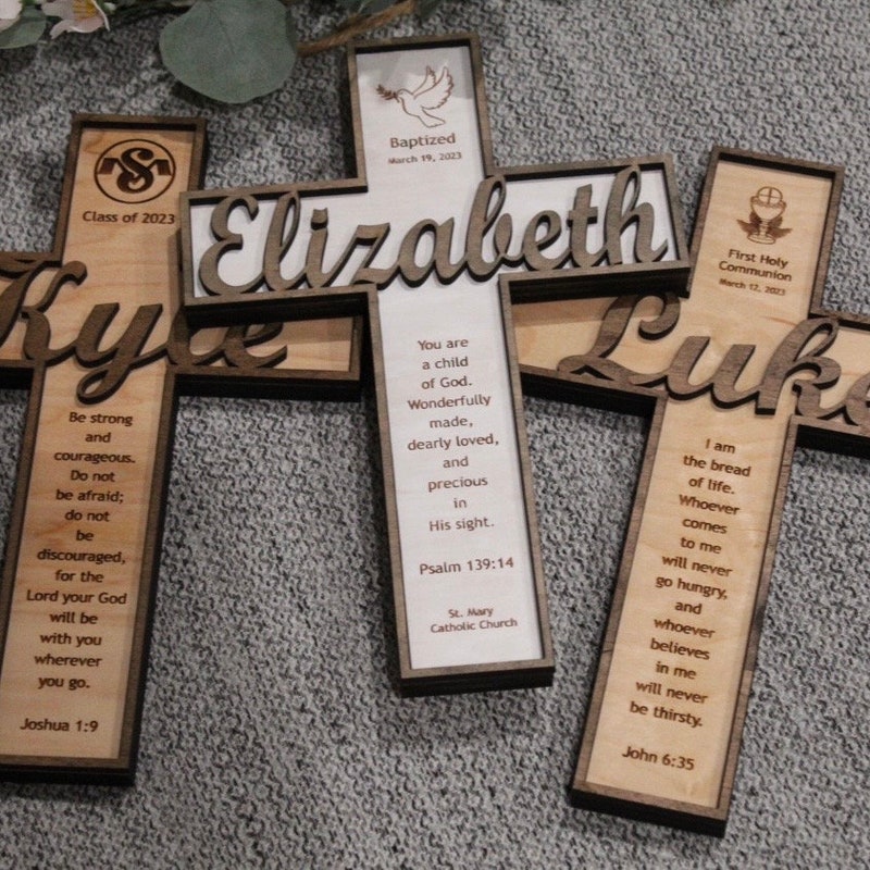 Personalized Wooden Cross - Etsy