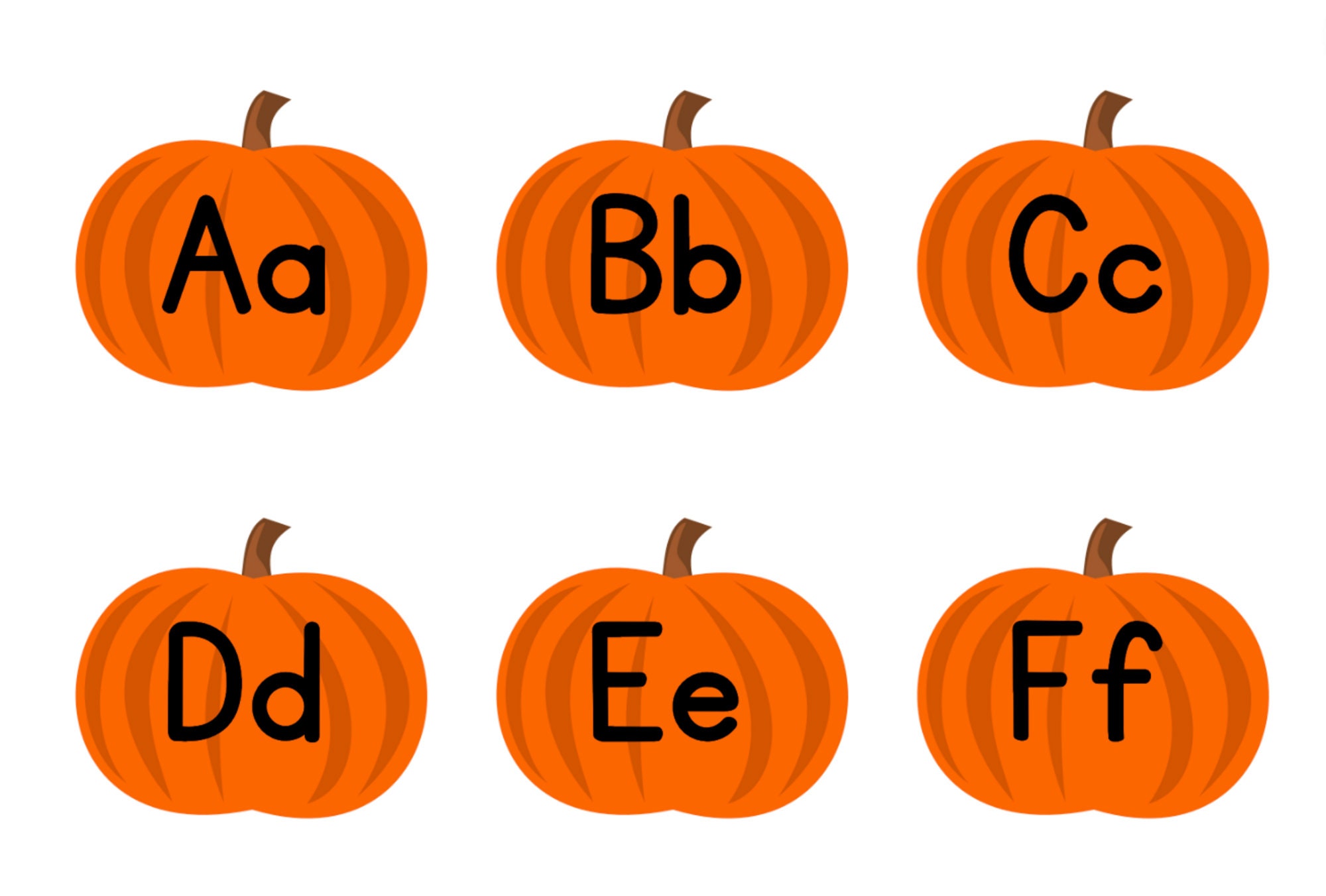 Pumpkin Letters A-Z - Etsy