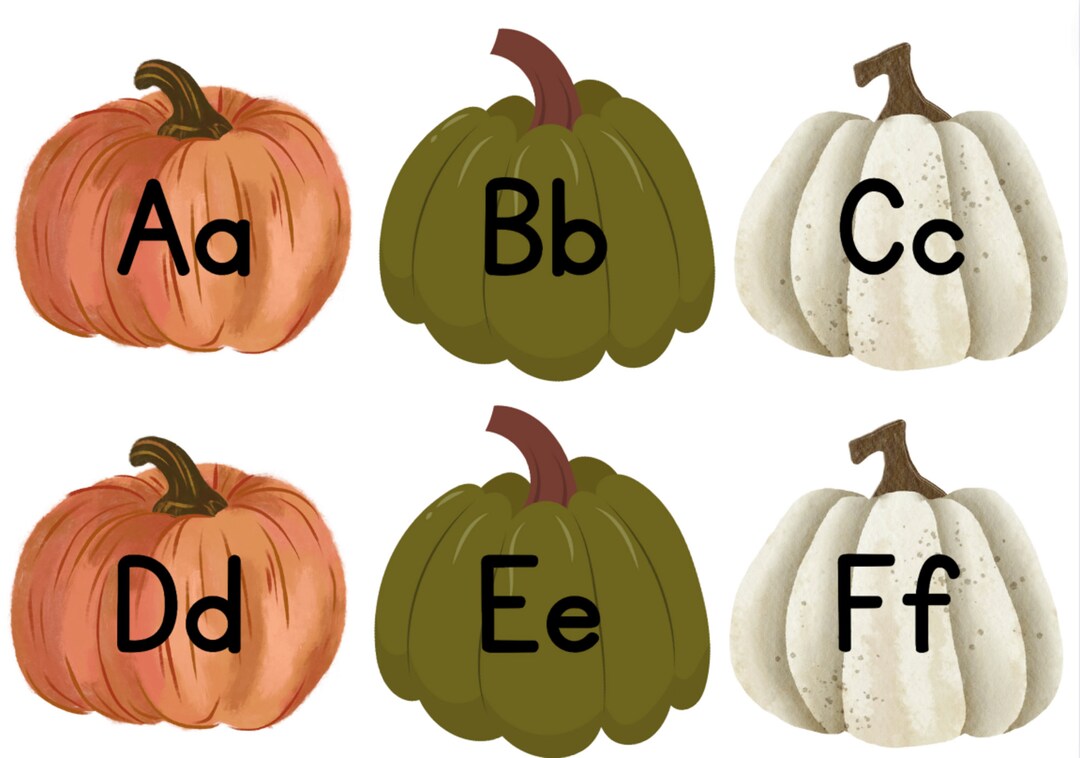 Colorful Pumpkin Letters - Etsy