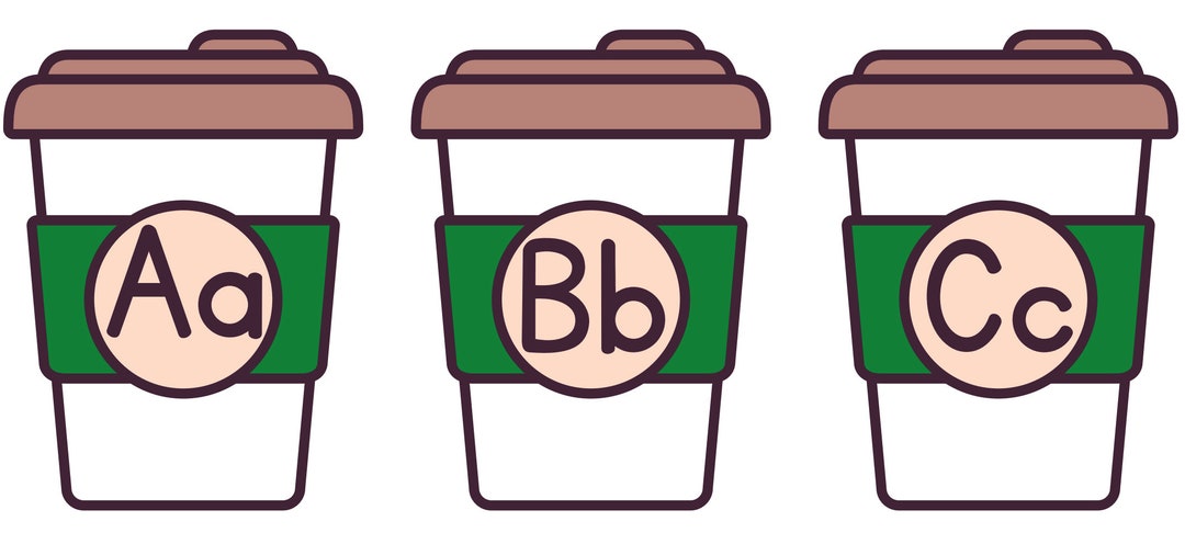 Coffee Alphabet Letters - Etsy