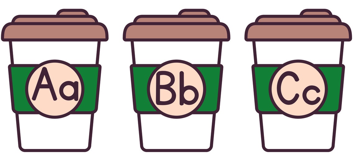 Coffee Alphabet Letters - Etsy