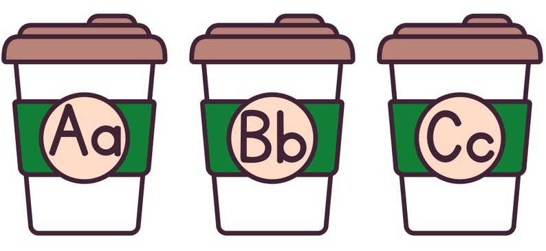 Coffee Alphabet Letters - Etsy