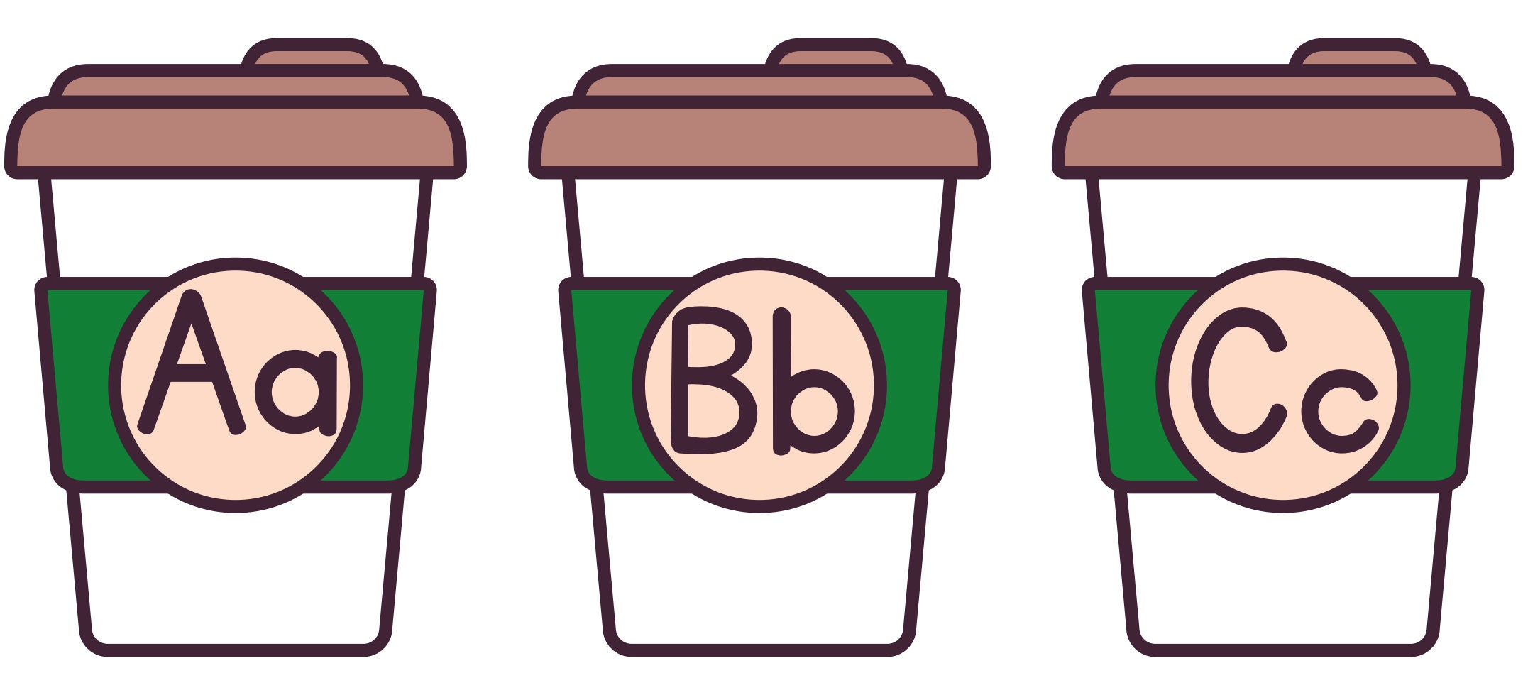 Coffee Alphabet Letters - Etsy